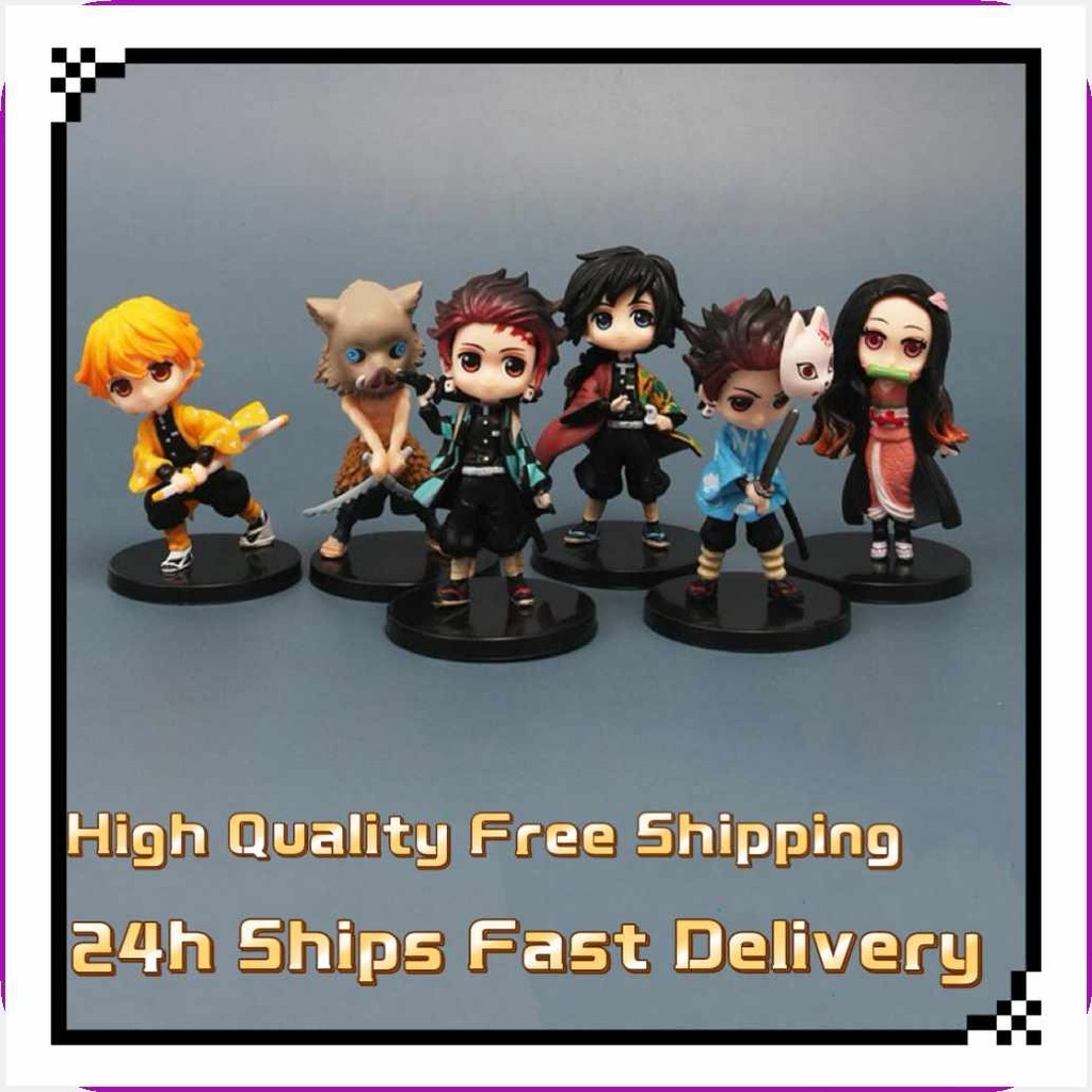 6Pcs/Set[zF>Demon]ik.Slayer#TA.Kimetsu#FS.No#Pz.Yaiba#pD.Nezuko#sH ...