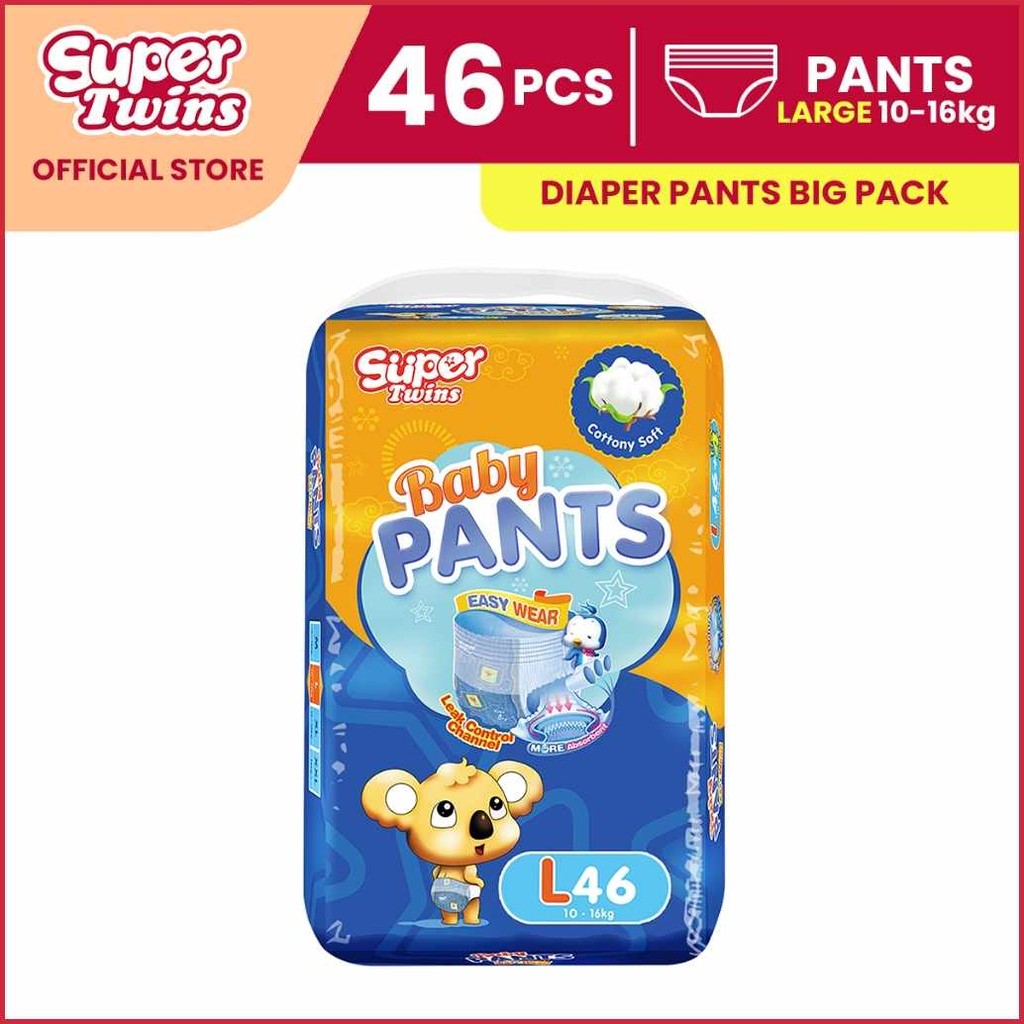 Super`kw!Twins[f!Baby[fu!Diaper[xv!PANTS[OF!LargeDi46's | Shopee ...