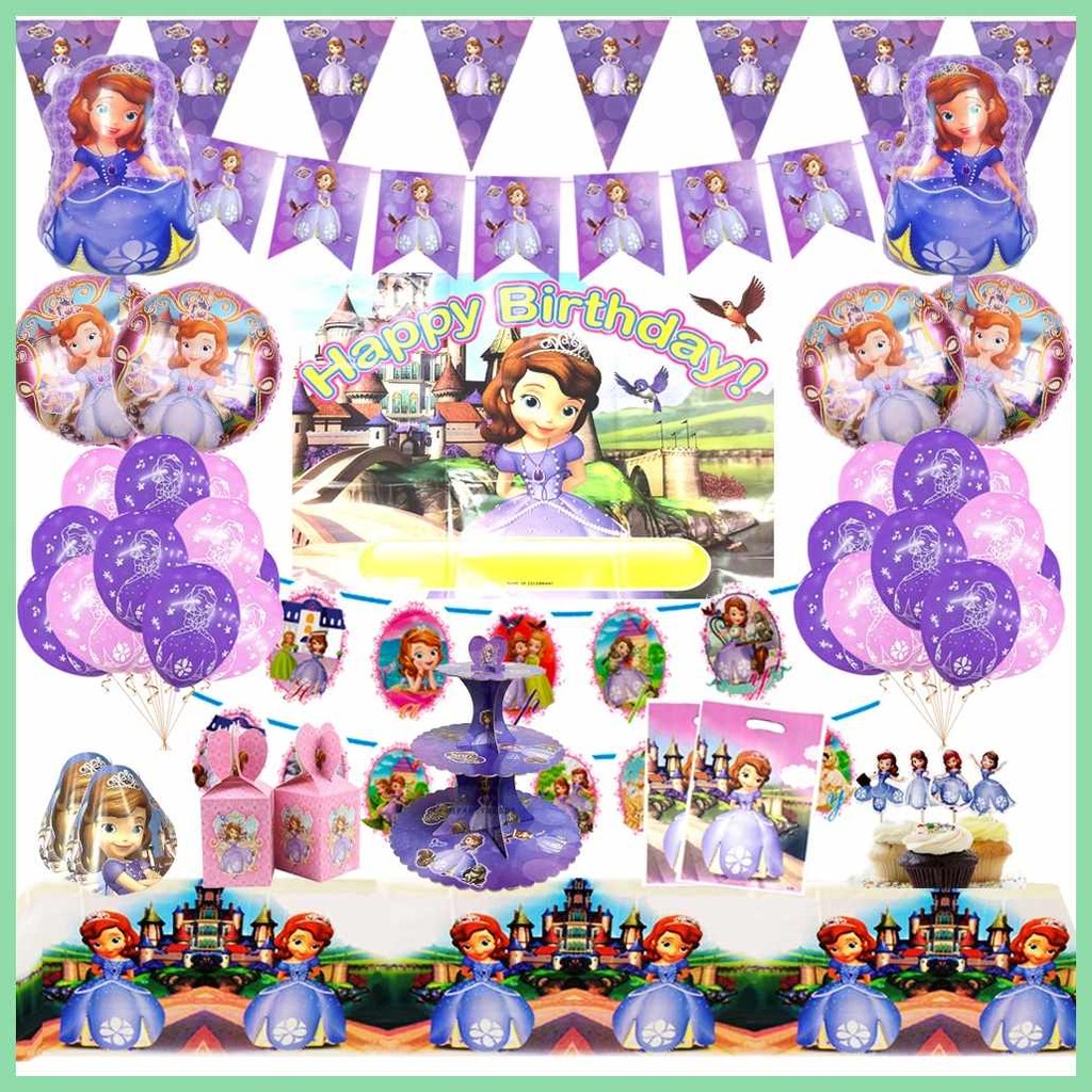 Sofia`n`Theme|s+Birthday&j`Decoration;O`Balloon;F`Backdrops;v`Kid's;eK ...