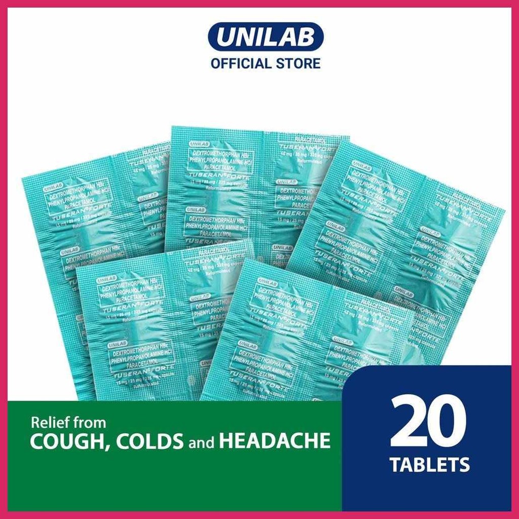 Unilab)Wd)Tuseran&H/Forte}i>20)T>Tablets)x>-)u>Medicine)w>for)O>Relief ...