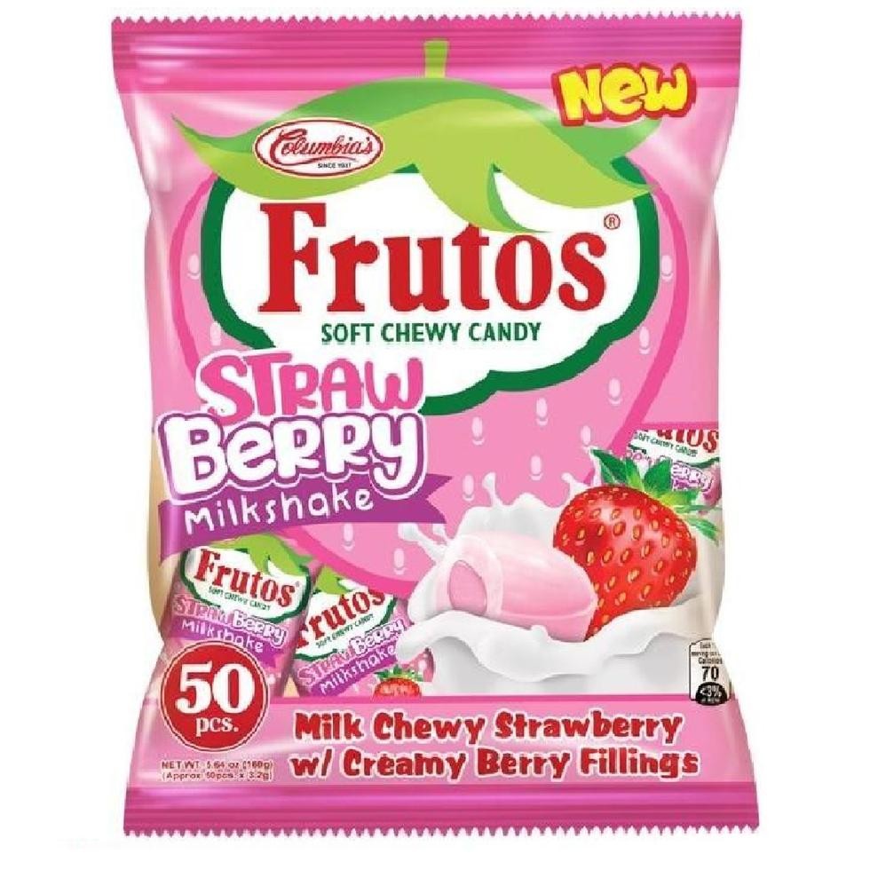 Frutos Soft Chewy Candy Strawberry Milkshake 50s | Shopee Philippines
