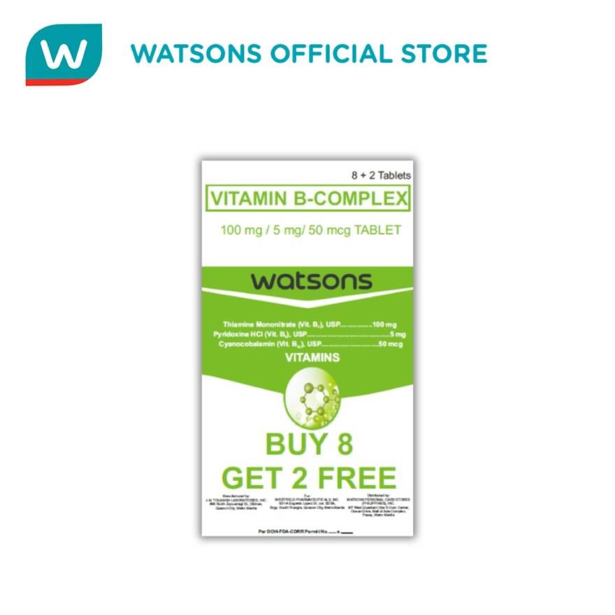 WATSONS Vitamin B-Complex 8 + 2 Tablets | Shopee Philippines