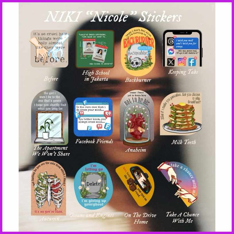 NIKI?D=Nicole}C&Sticker+u@i@w@T@b@Q Set | Shopee Philippines