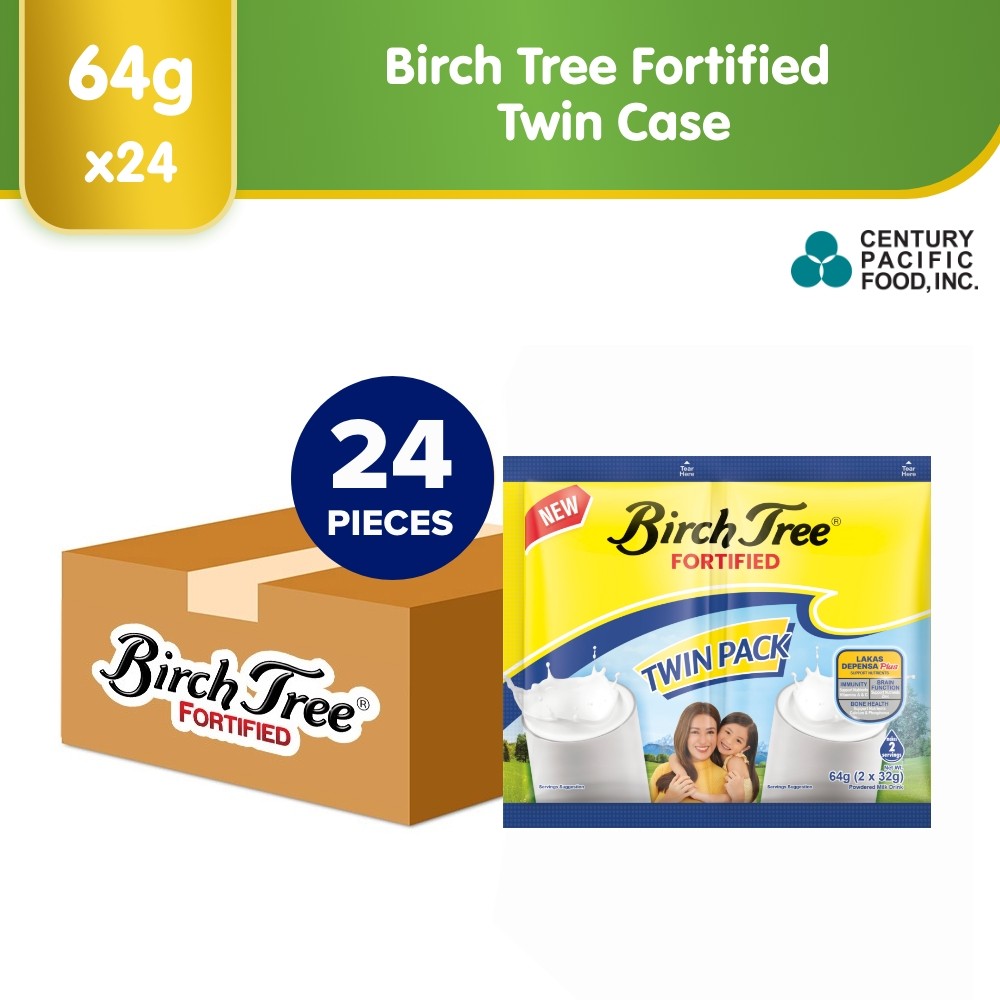Birch Tree Fortified Powdered Milk Twin Pack 64g x 24 - Supports ...