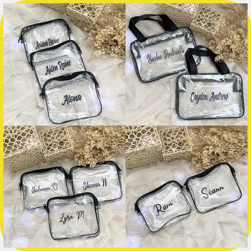 Personalized]r?Transparent:d-Pouch=B(/|p'Travel{t'Kit{w'Pouch{E'/{W ...