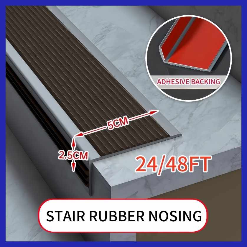 24/48ft&cStair$ye>Rubber}T)Nosing/Anti}Z)Slip}p)Strip/L-Type}P)Pvc}x ...