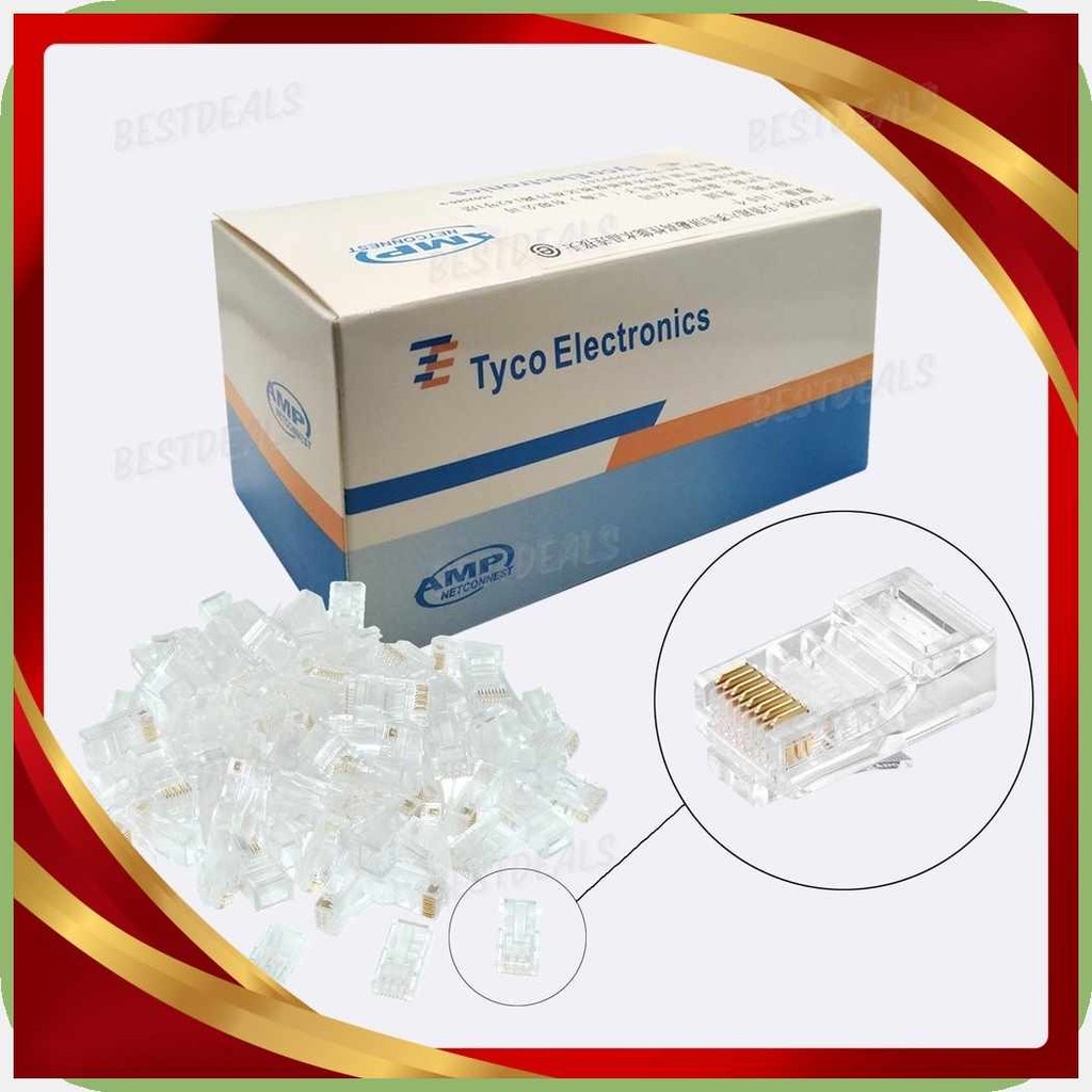 Tyco:AC/Electronics-R?RJ45%hv_for:w_Cat6:p_(1Box-100pcs,.) | Shopee ...