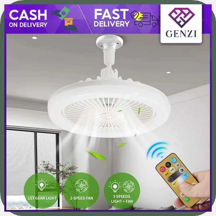Multifunctional:Ks^Led|IG@Bulb`hI;with&Fan&Remote&Controller&I:Dimmable ...
