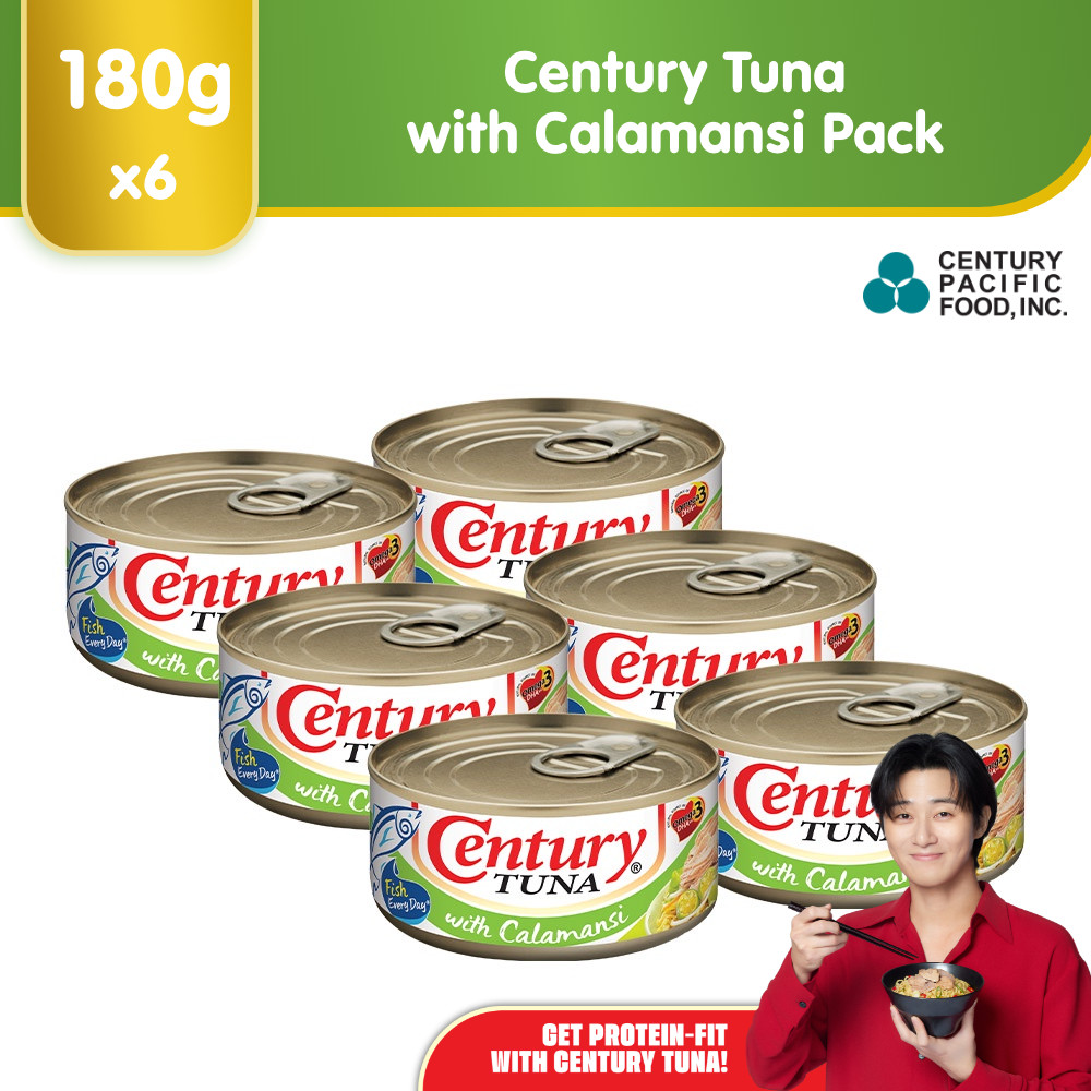 Century Tuna with Calamansi 180g (Pack of 6pcs) - Protein, Omega 3 DHA ...