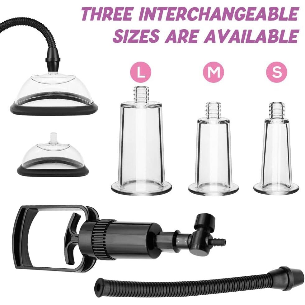 Midoko Manual Clitoral & Nipple Suction Set – 5-Piece Kit with Pump and ...