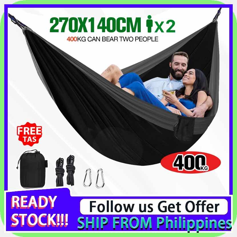 Portable@nJ/Double't{Hammock{p'for{o'Camping{Fp'Hiking{fy'&{gy'Travel ...