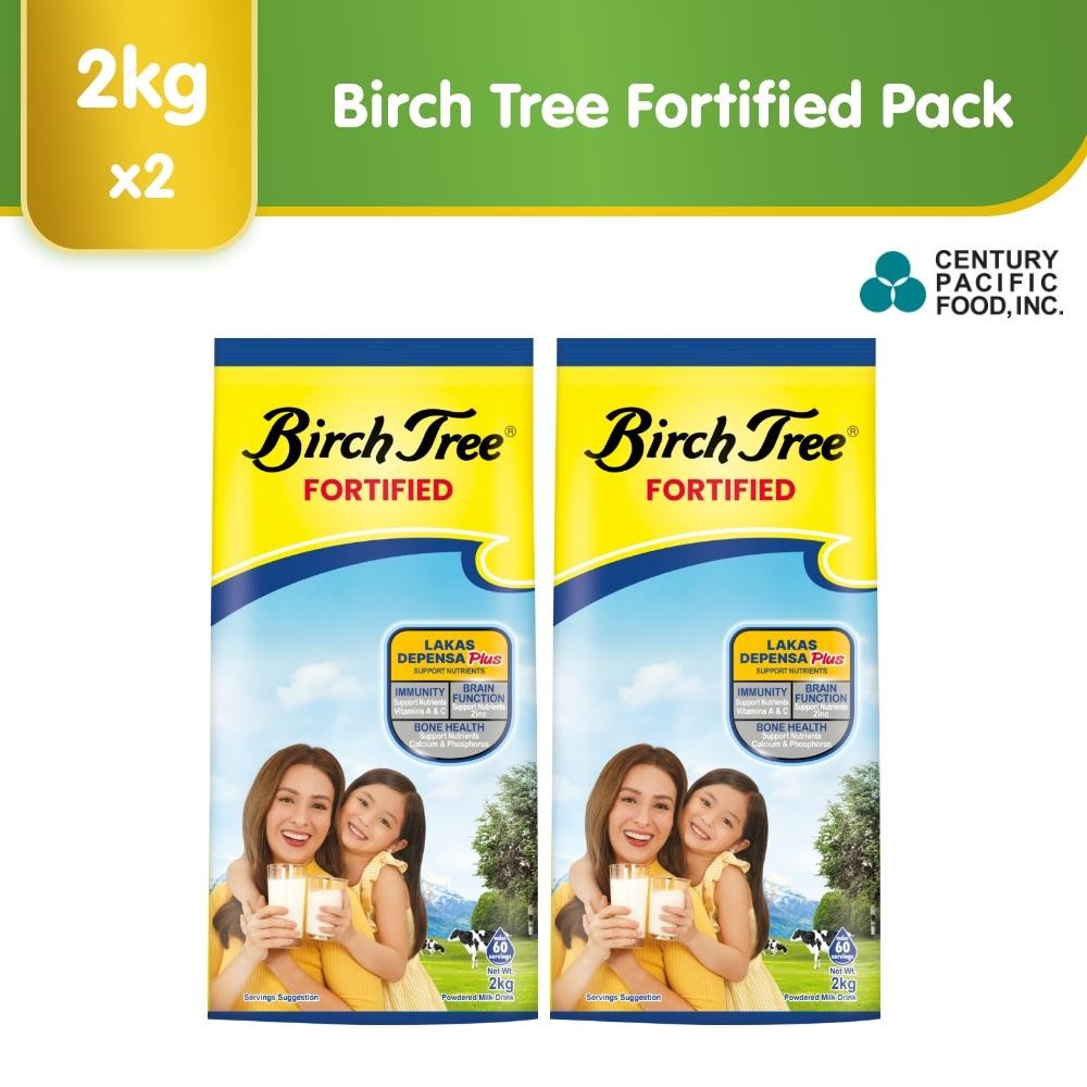 Birch Tree Fortified Powdered Milk 2kg Pack of 2 - Supports Immunity ...