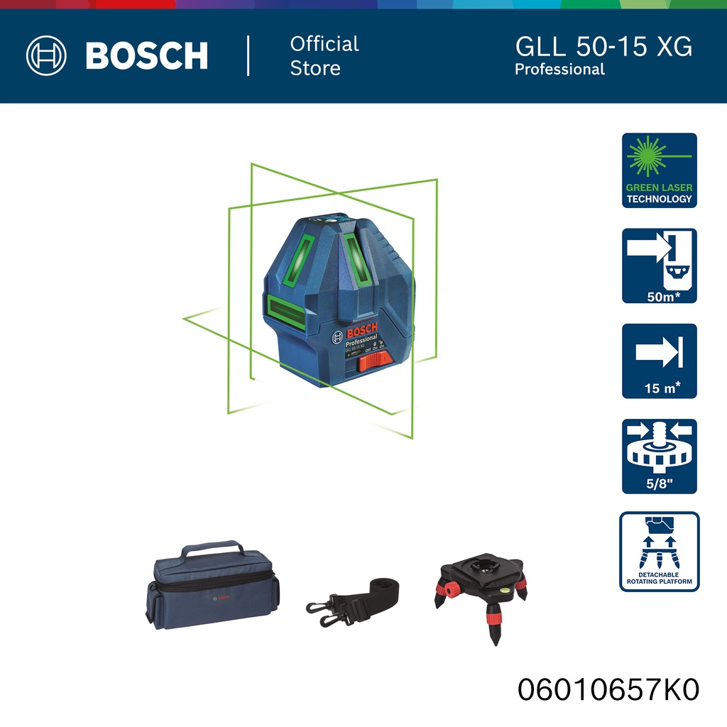 Bosch Measuring Tools GLL 50-15 XG Professional Line Laser | Shopee ...