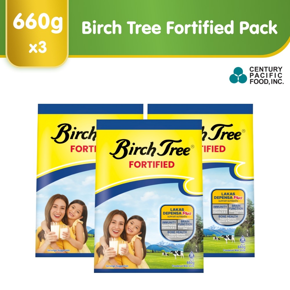 Birch Tree Fortified Powdered Milk 660g Pack of 3 - Supports Immunity ...