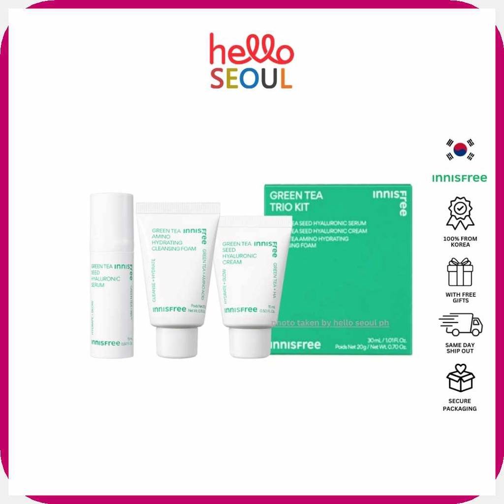 INNISFREE.I.Green.W]Tea.C]Trio.e]Kit.H](Serum+Cream+Foam) | Shopee ...