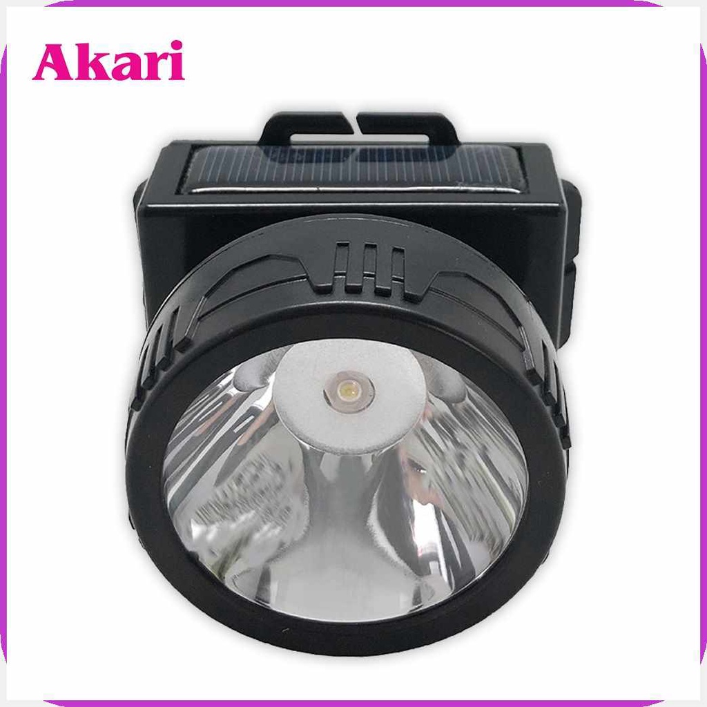 Akari*Y~Rechargeable[UZ$Head}c>Torch)c>with)h>Solar)G>Power)c>(AHL-3362 ...