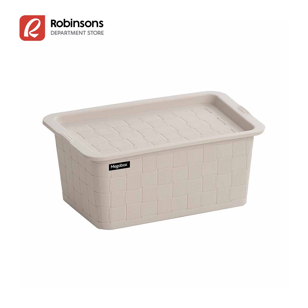 Megabox Storge Box Boho Large (Beige) | Shopee Philippines