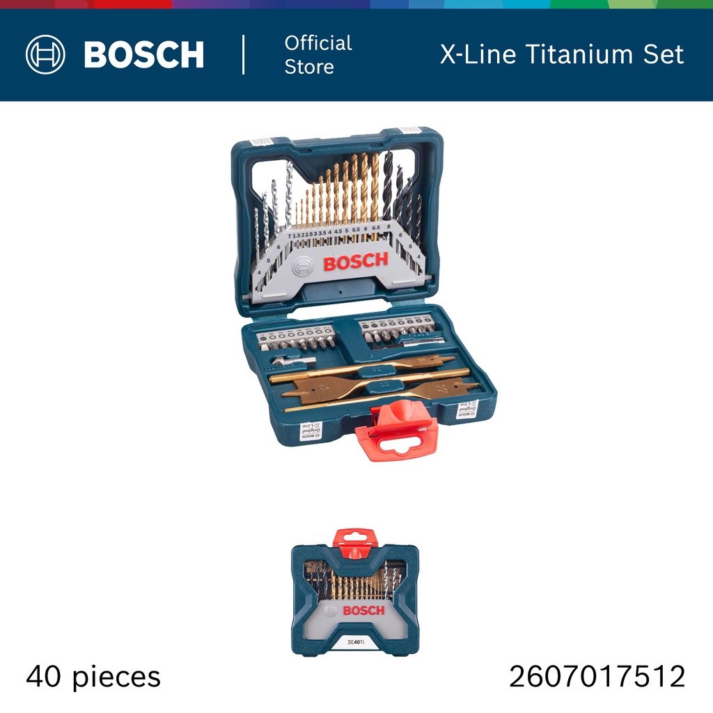 Bosch Accessories 40 pcs X-Line Titanium Set | Shopee Philippines