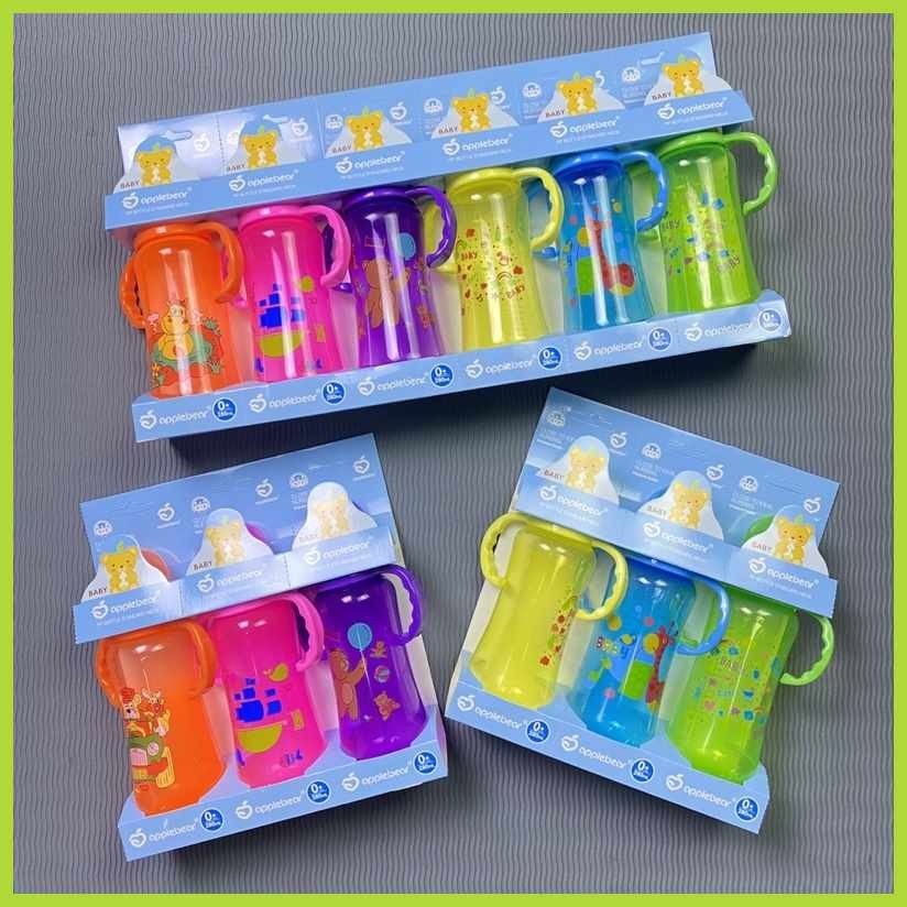 3in1/Be|Feeding+Fr~u*e*EJ+Bottle Q+p+O+3 Piece Colored Baby Bottle ...