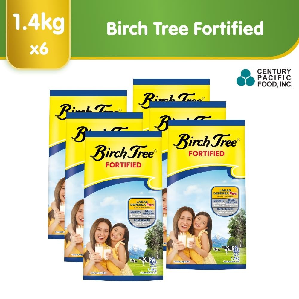 Birch Tree Fortified Powdered Milk 1.4kg x6 - Supports Immunity, Brain ...