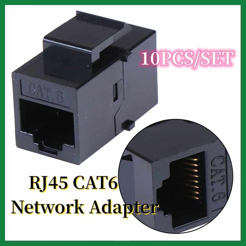 10Pcs`I=Ethernet^zG/Network$NH/RJ45$Hy/CAT6$BI/Keystone$TP/Jack$JB ...