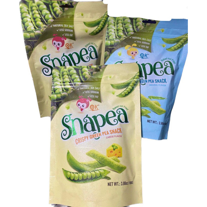 Snapea Crispy Green Pea Snack 3 for 130 (108G) | Shopee Philippines