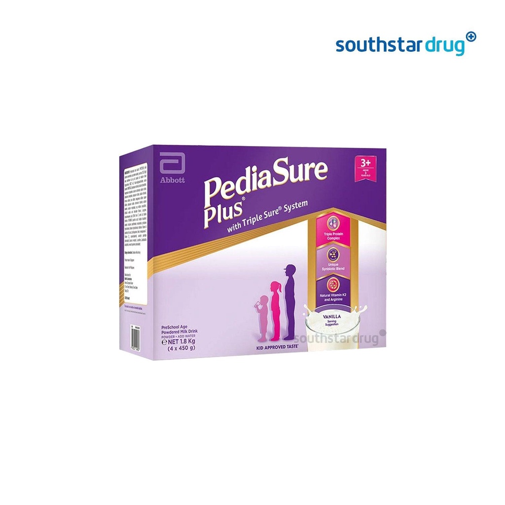 Pediasure Plus with Triple Sure Vanilla 3 years old 1.8kg | Shopee ...