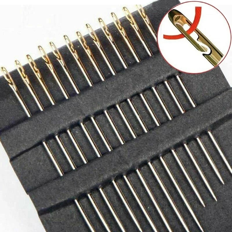 Self-Threading Sewing Needle/Stainless Steel Threading Needle Stitching ...