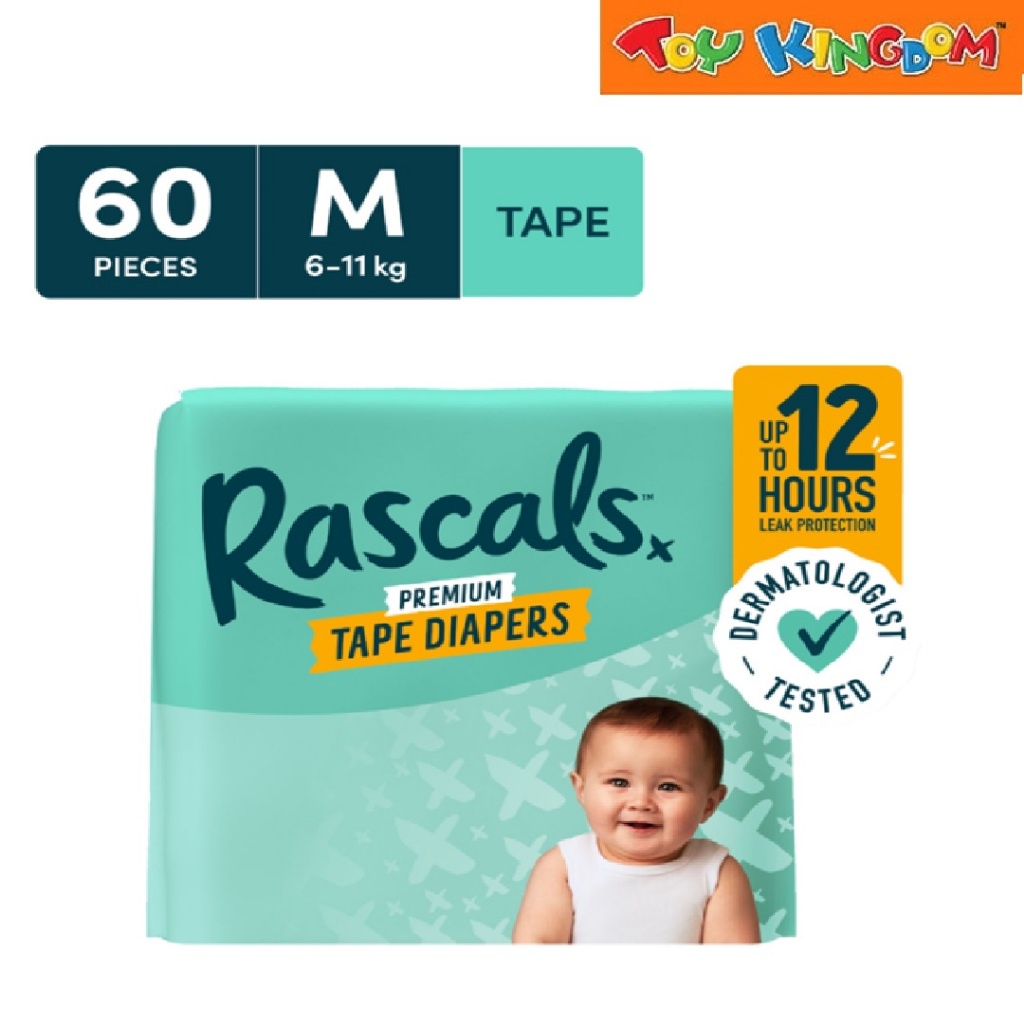 Rascal + Friends Taped Diapers Jumbo Pack Medium 60 Pads | Shopee ...