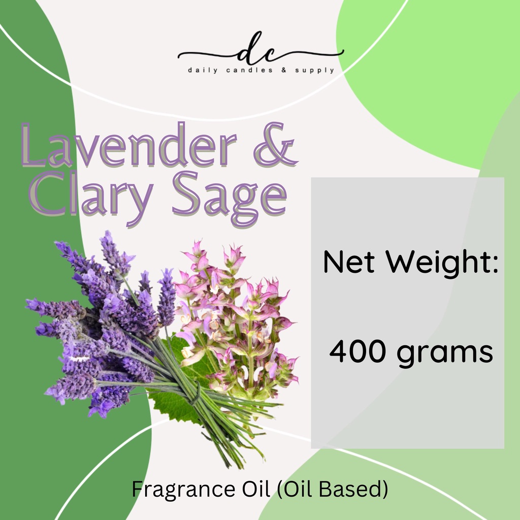 Daily Candles | 400 grams LAVENDER AND CLARY SAGE FRAGRANCE OIL for ...