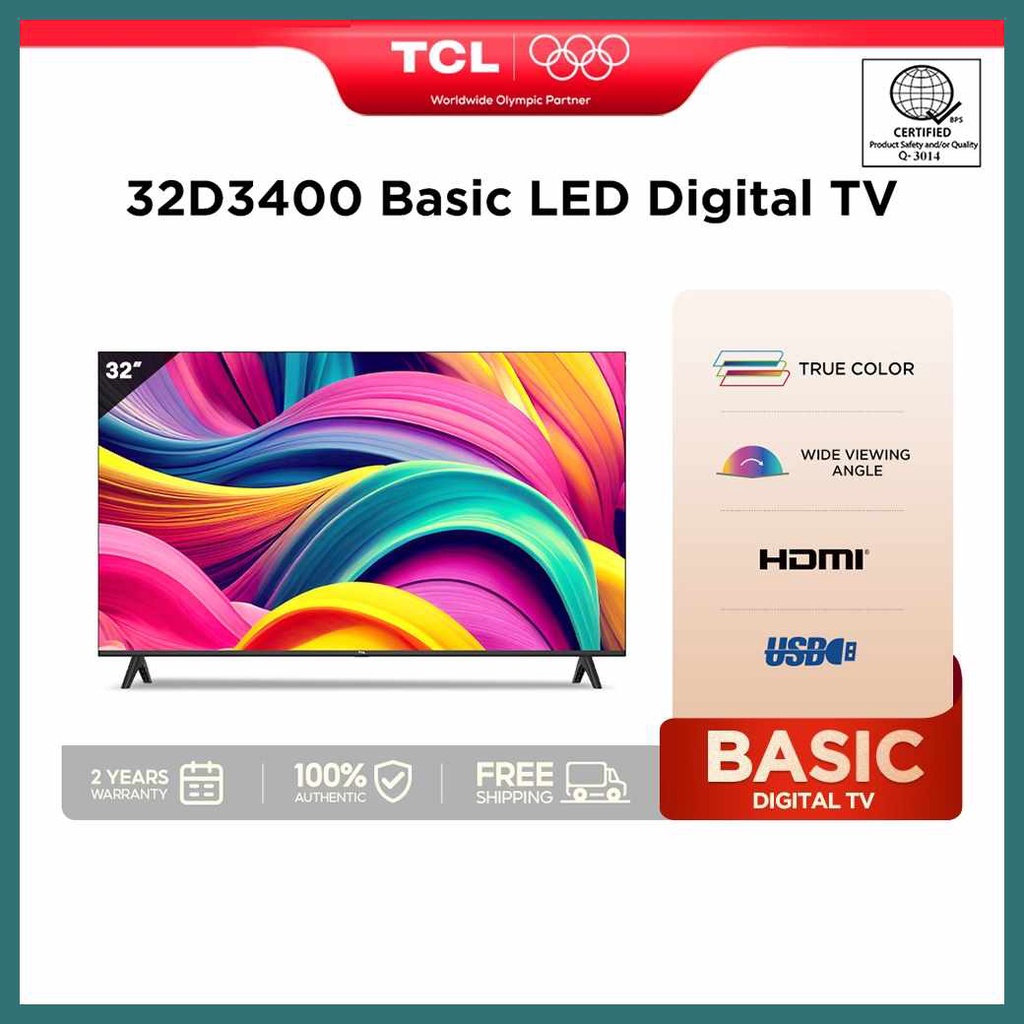 TCL(kl32`gt>Inch^o/Basic$K/LED$K/Digital$J/TV$z/-$nU.32D3400 (Digital ISDBT Tuner, USB Function ...