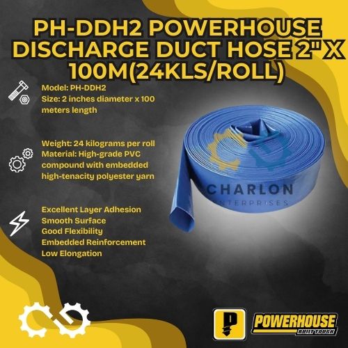 PH-DDH2 POWERHOUSE DISCHARGE DUCT HOSE 2" X 100M(24KLS/ROLL) | Shopee ...