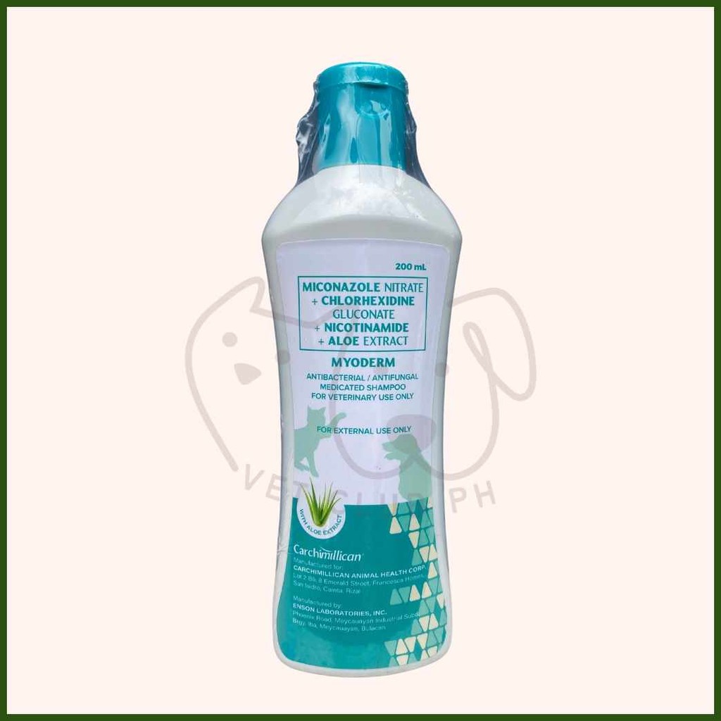Myoderm;BY]Medicated`Ap/Shampoo}Kw>for)ln>Dogs)uV>&)UI>Cats)Mz>200ml ...
