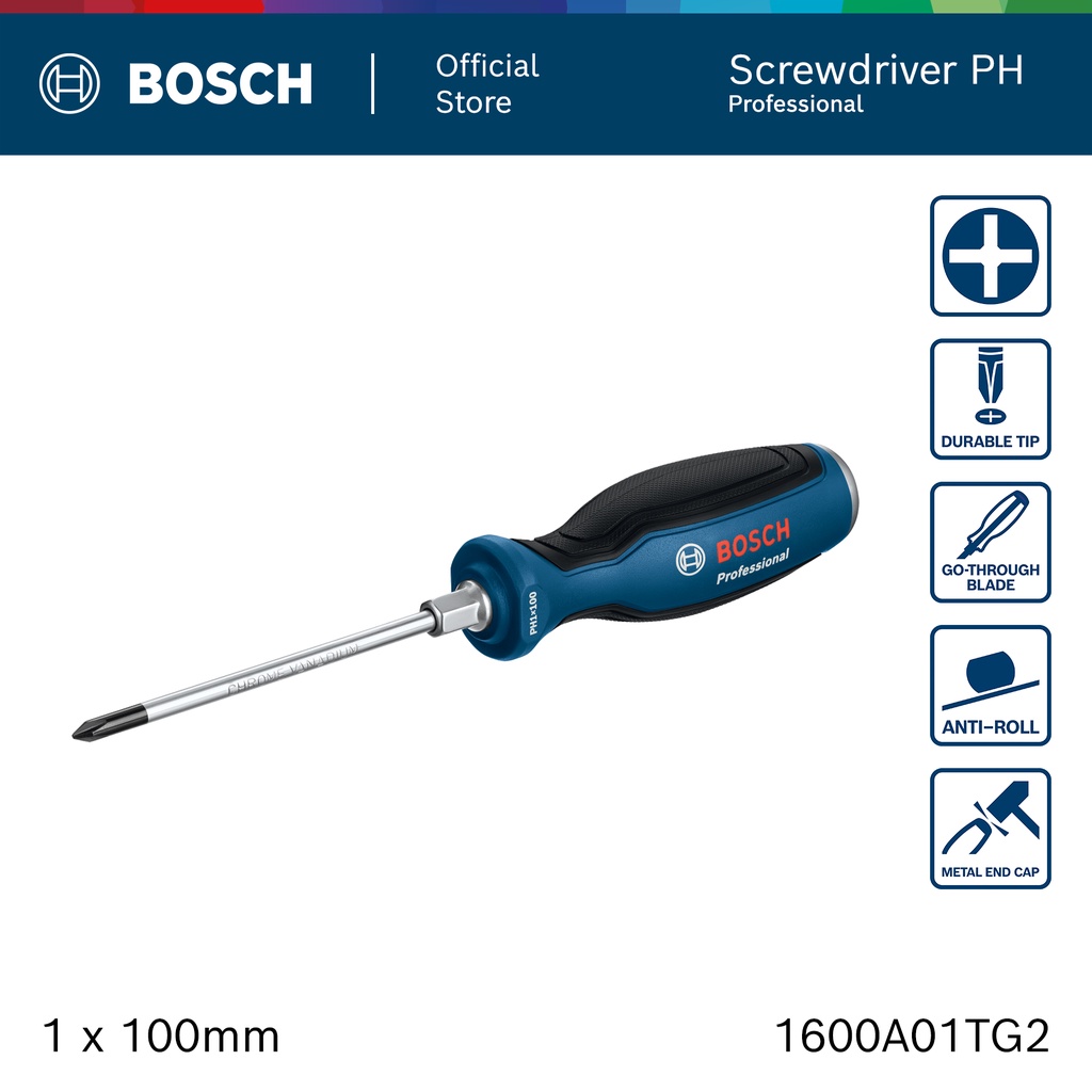 Bosch Hand Tools PH1*100mm Screwdriver | Shopee Philippines