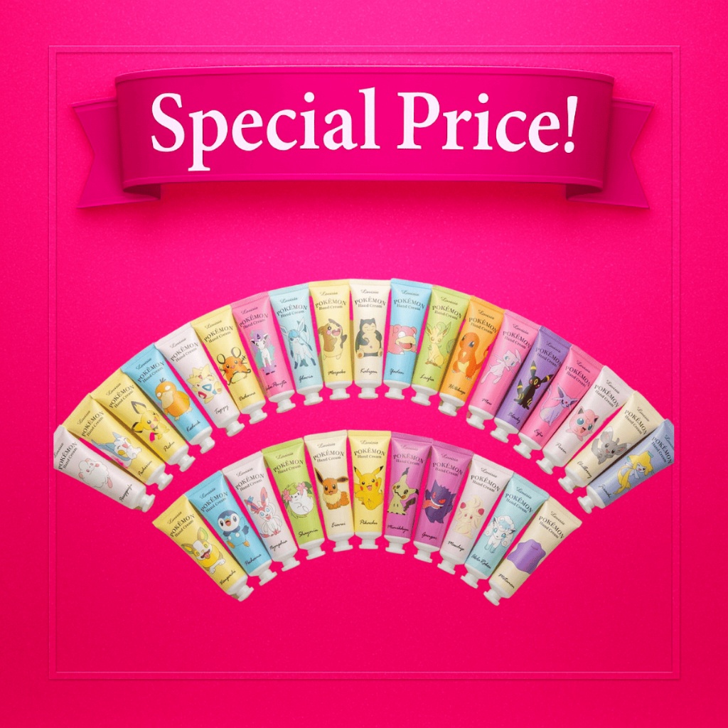 Lovisia Pokémon Hand Cream 30g – Choose Your Favorite from 30 Pokémon ...
