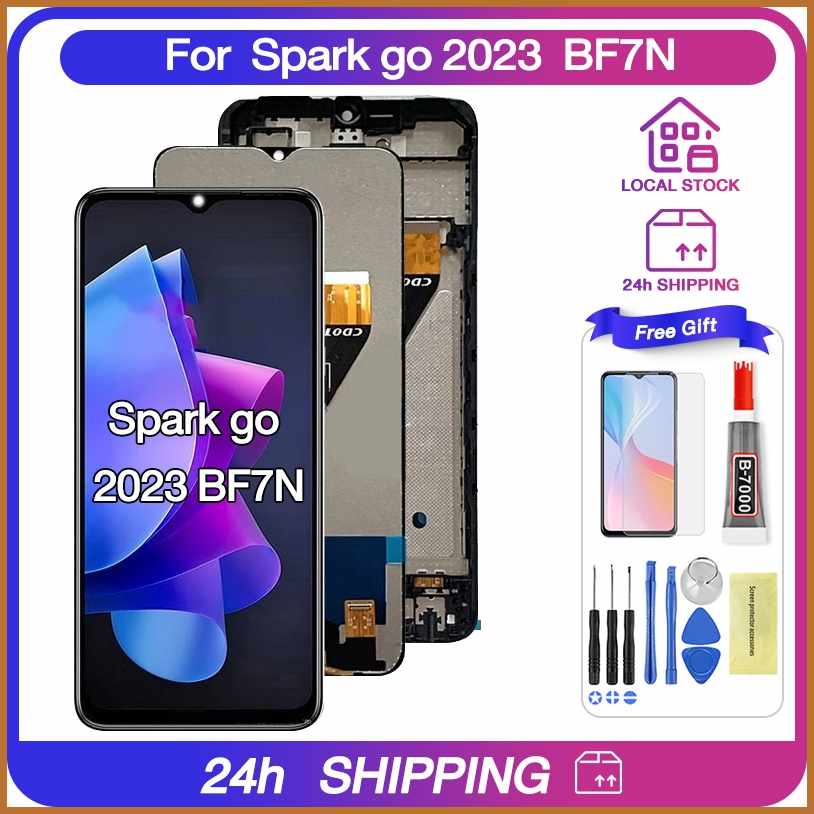 Original(t@LCD!dq)With/KH$Frame^cr$For_FW%Tecno_tv%Spark_Ub%Go_Pz%2023 BF7 BF7n LCD Display ...