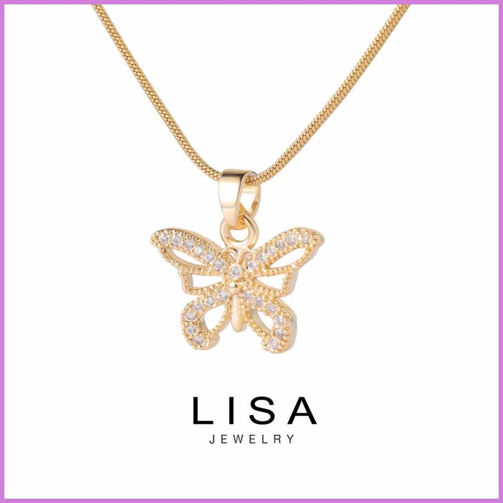 lisa&Vd^jewelry+j.18k)Z}gold>Y}necklace?N~beautiful?PX}butterfly>Dx ...