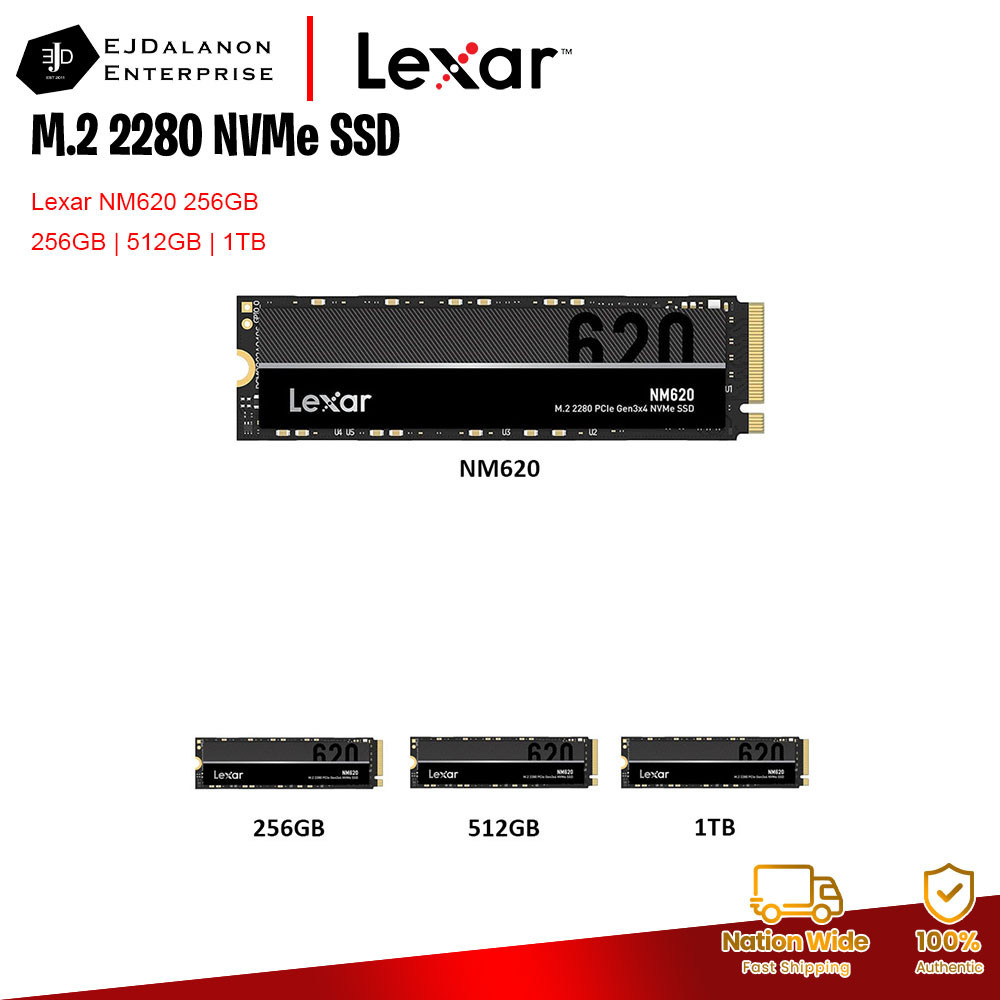 Lexar NM620 M.2 2280 NVMe SSD | EJDalanon Enterprise | Shopee Philippines
