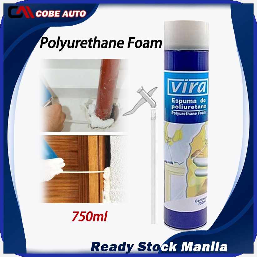 Vira]MK,PolyurethaneE*Foam:Fp%PU_cD%Foam_WF%Spray_G%(750ml)^I$Fills^L$Cracks Vira Polyurethane ...