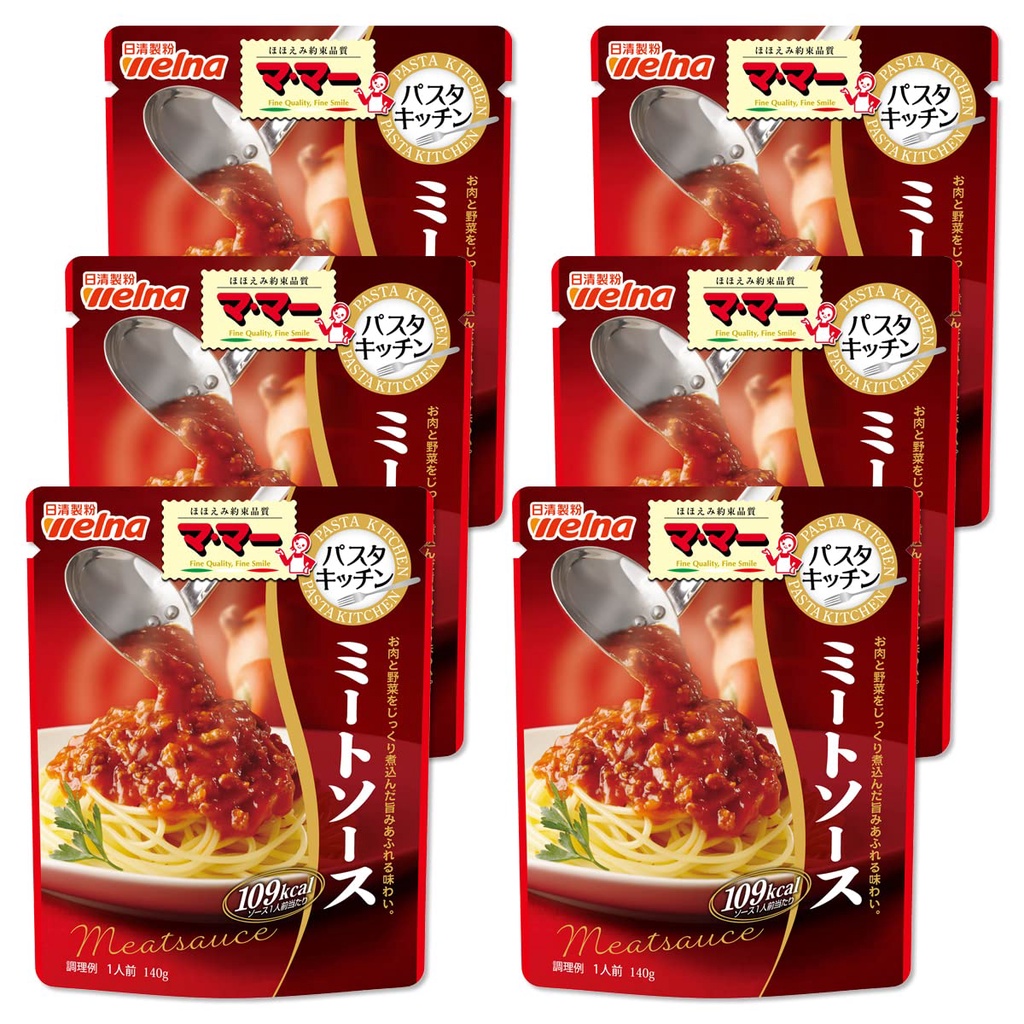 Nisshin Seifun Welna Ma-Ma Pasta Kitchen Meat Sauce 140g x 6 Packs ...