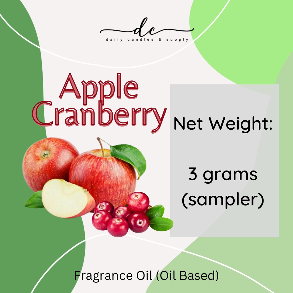Daily Candles | 3 grams APPLE CRANBERRY FRAGRANCE OIL for Candle and ...
