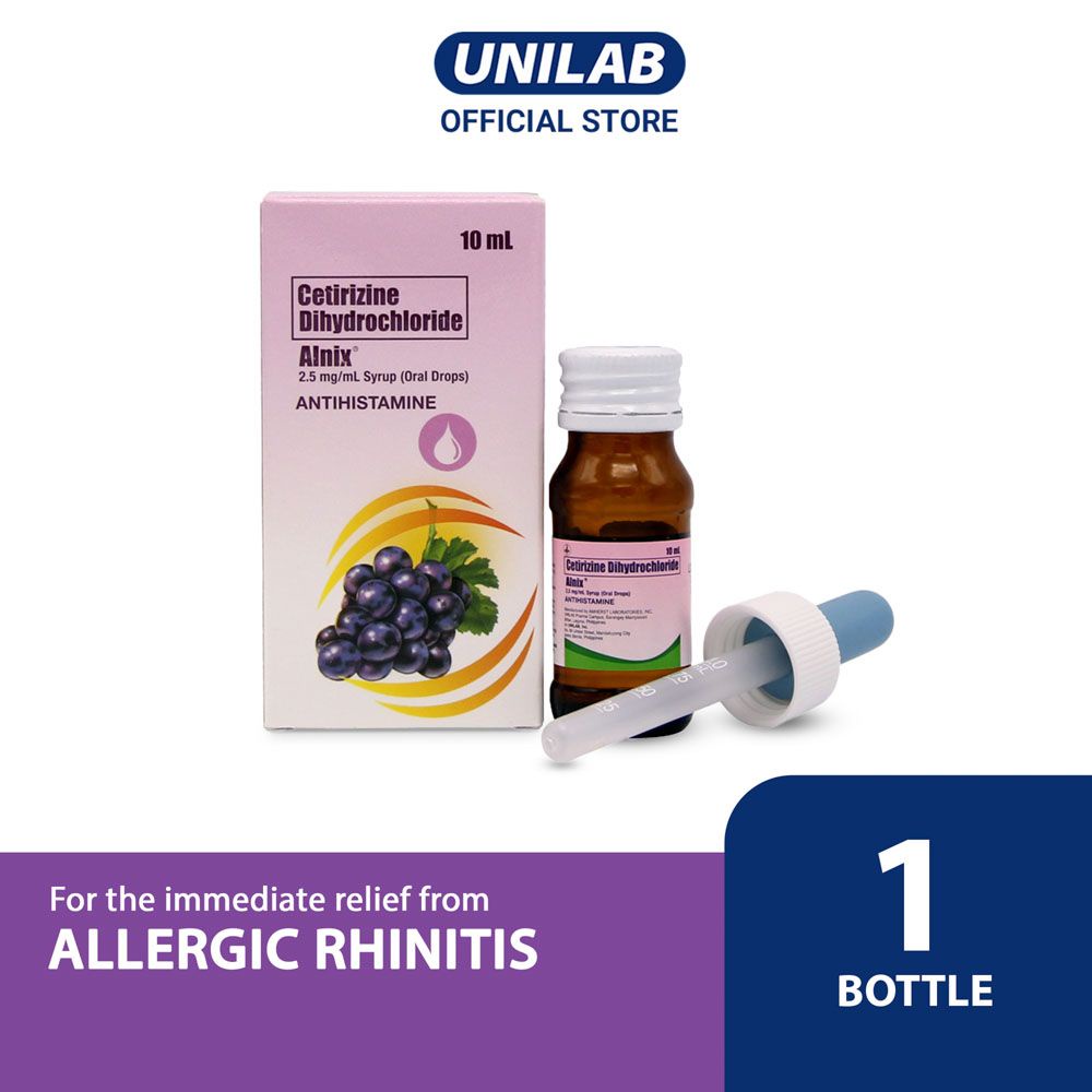 CETIRIZINE ALNIX DROPS 10ML (For the immediate and long lasting relief ...