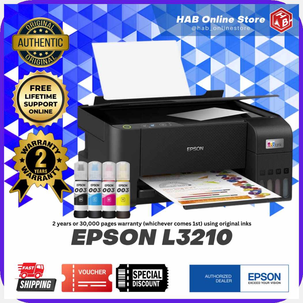 Epson*J/Ecotanko*L3210_vS:|%h:L3216$I/EcoTank$Y/Printer$T/3$v/in 1 Print Scan Copy Xerox - L3110 ...