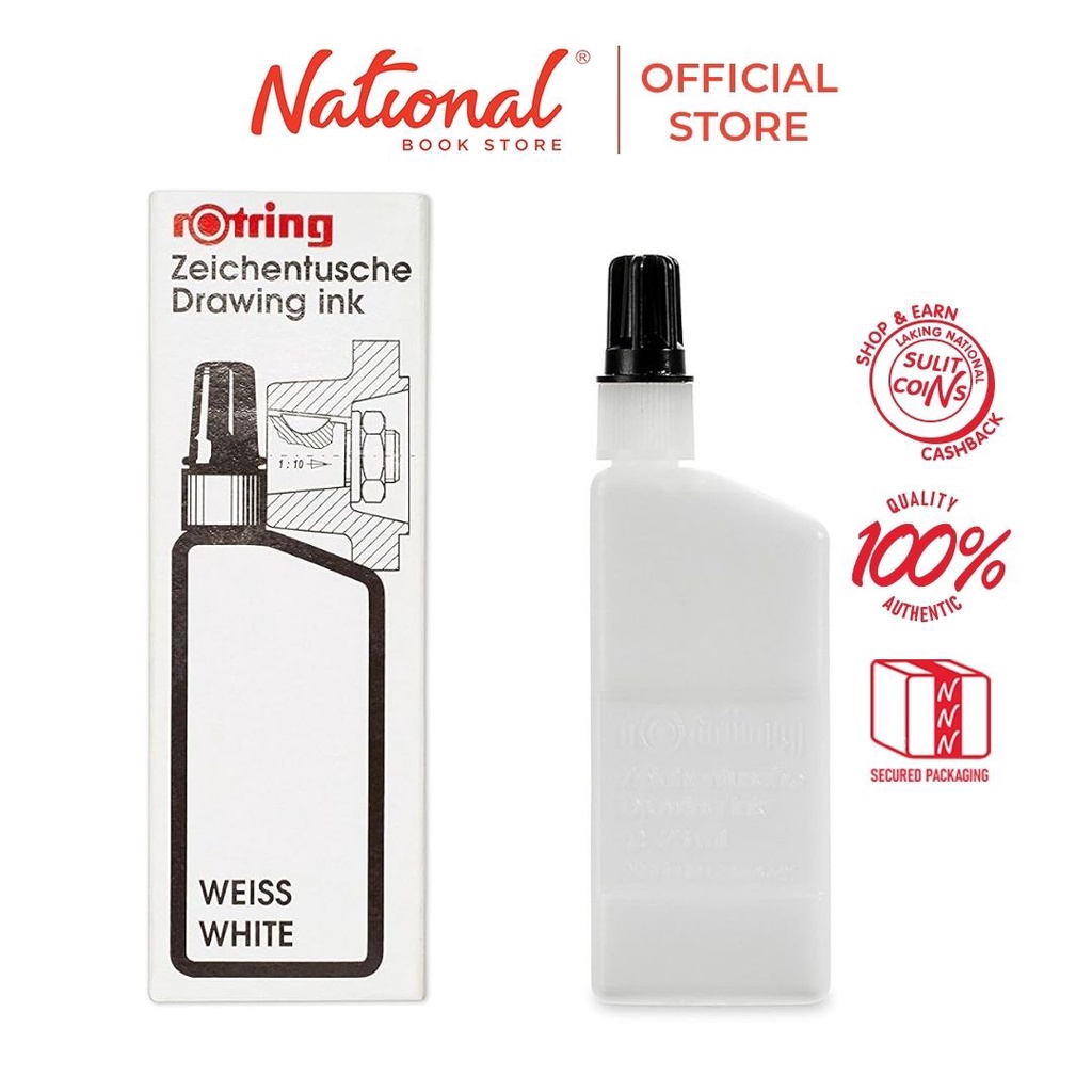 Rotring Drawing Ink 591003, White - School & Office Supplies - Drawing ...