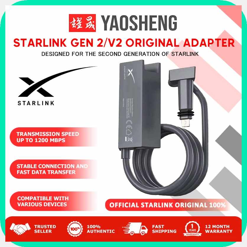 Original[xH;Adaptor(j@Starlink;n&V2/Gen`M&2`Dd&STARLINK_wt%ETHERNET_Gv ...