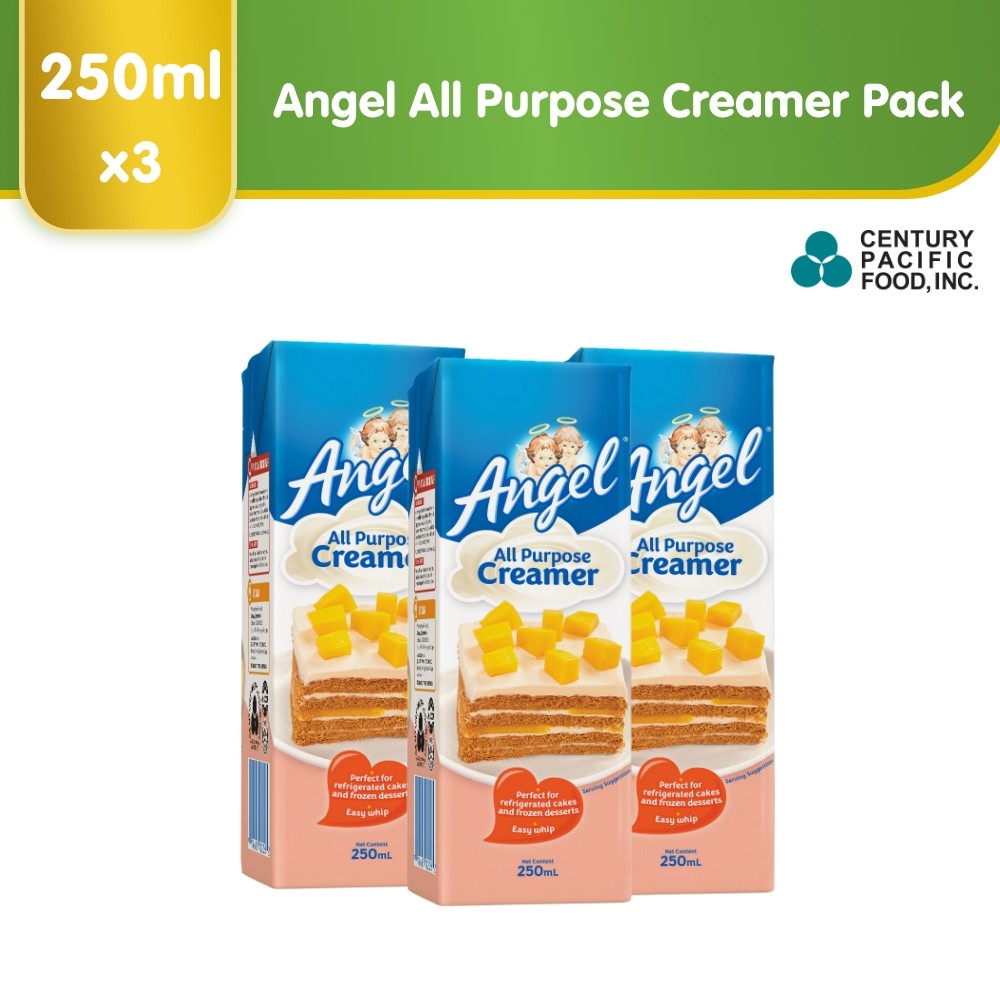 Angel All Purpose Creamer 250ml (Pack of 3) - Perfect for Cakes ...