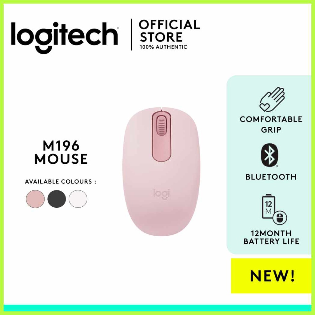 Logitech[vO.M196-ey:3-Button?A*12~r*Months~i*Battery~u*Life~H*Compact~o ...