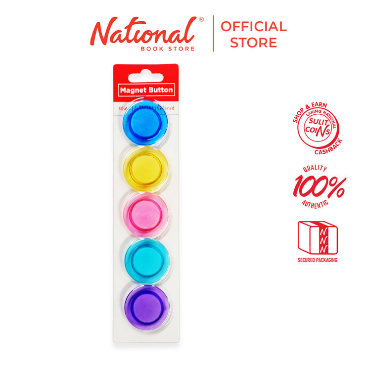 Best Buy Magnet Button 40mm 5s Transparent Assorted Color - Magnets ...