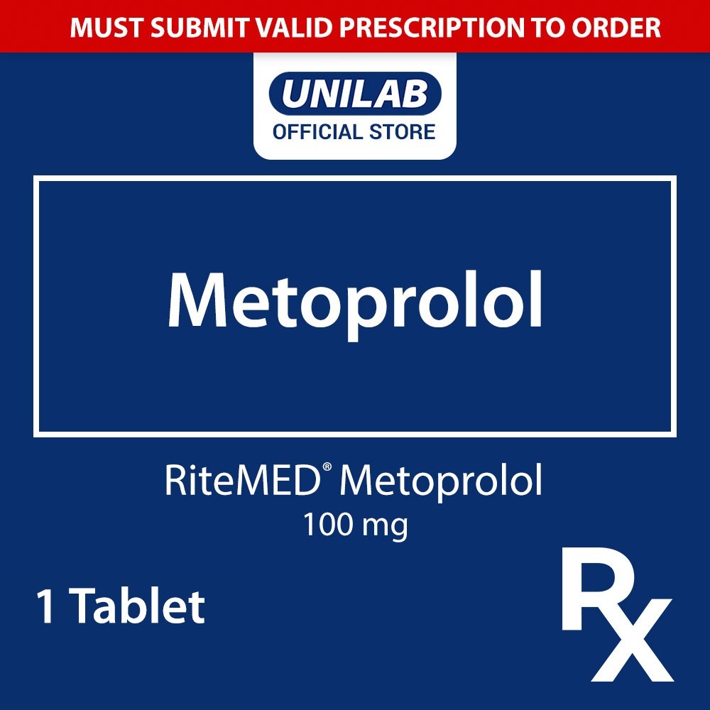 RX RiteMED Metoprolol Tartrate 100 mg Tablet - Unilab | Shopee Philippines