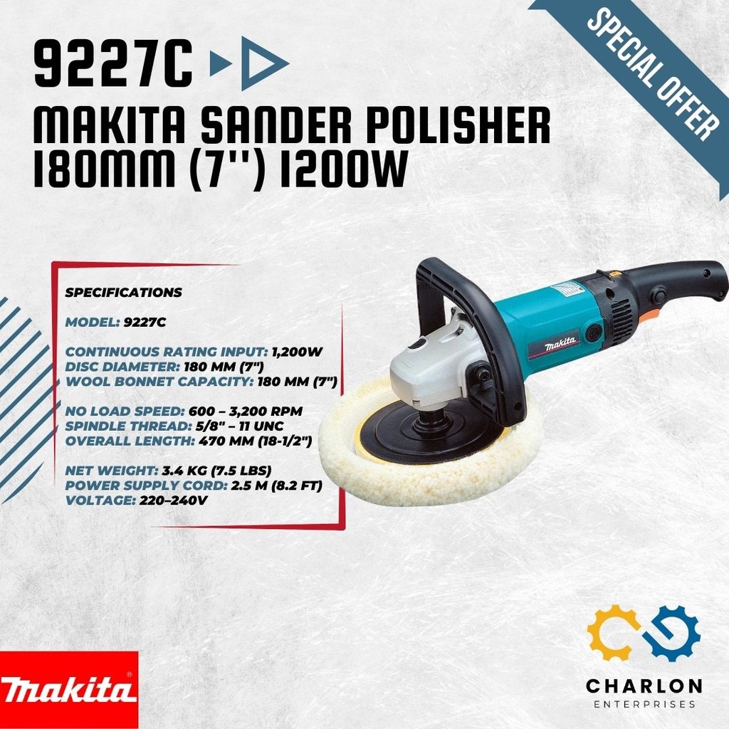 Makita 9227C Sander-Polisher 7" 1200W | Shopee Philippines